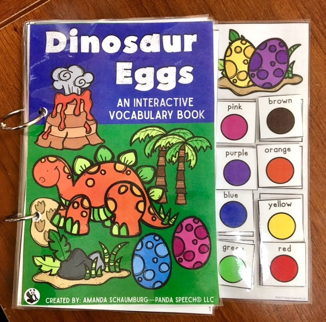 Dinosaur Eggs Lift a Flap Book (Print & Make Book) – Panda Speech LLC