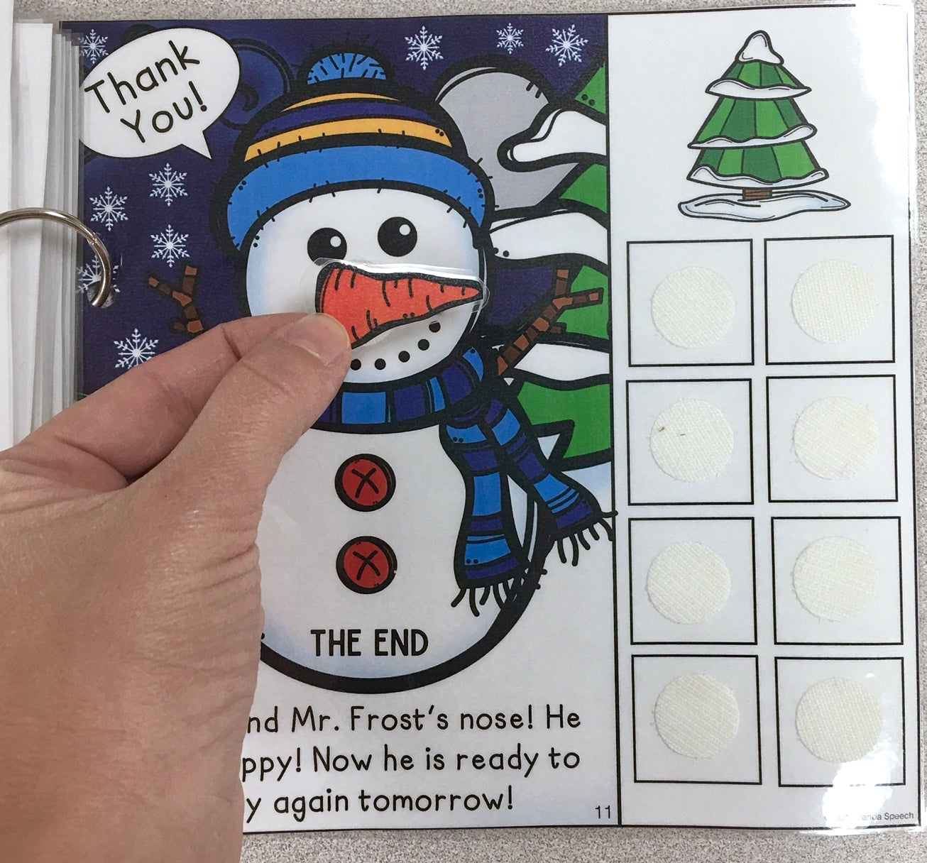 Mr. Frost Lost his Nose ! Lift a Flap Book (Print & Make Book) – Panda Speech LLC