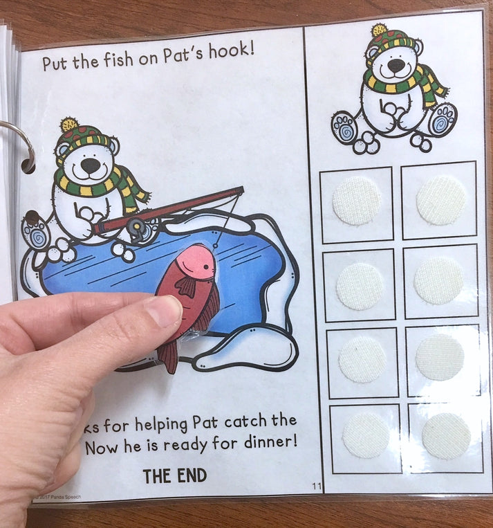 Polar Bear Fishing Lift a Flap Book (Print & Make Book) – Panda Speech LLC
