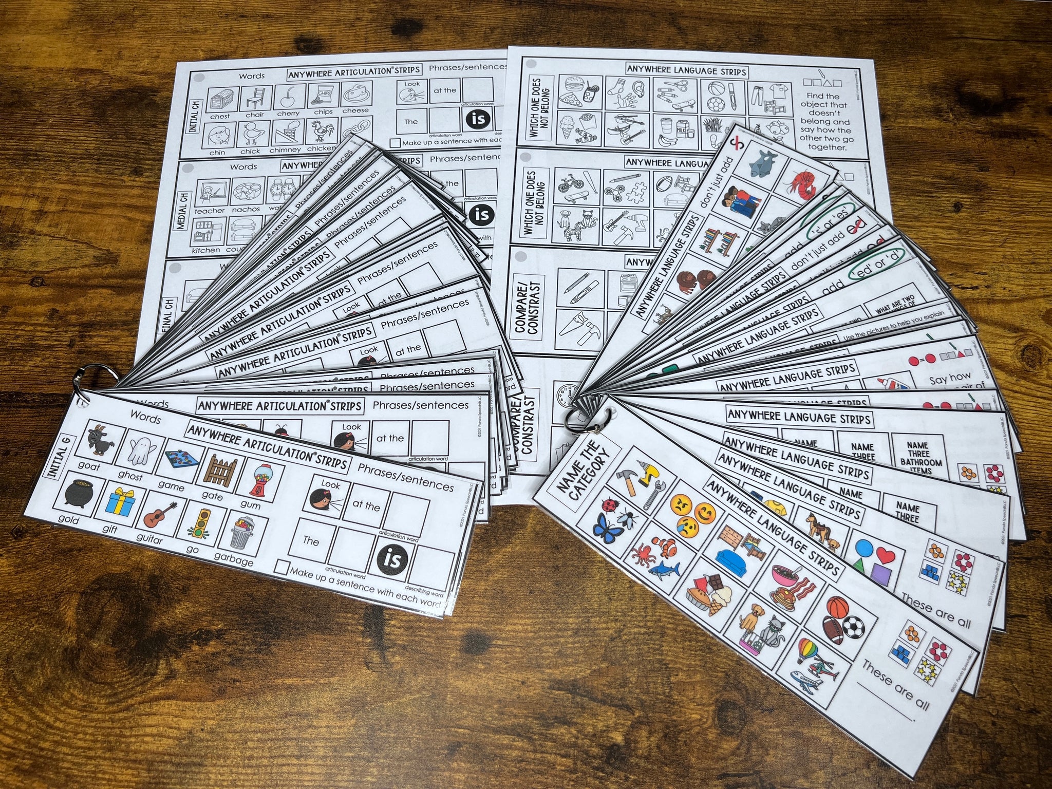 Anywhere Speech and Language Strips ~ On the Go Speech Therapy – Panda Speech LLC