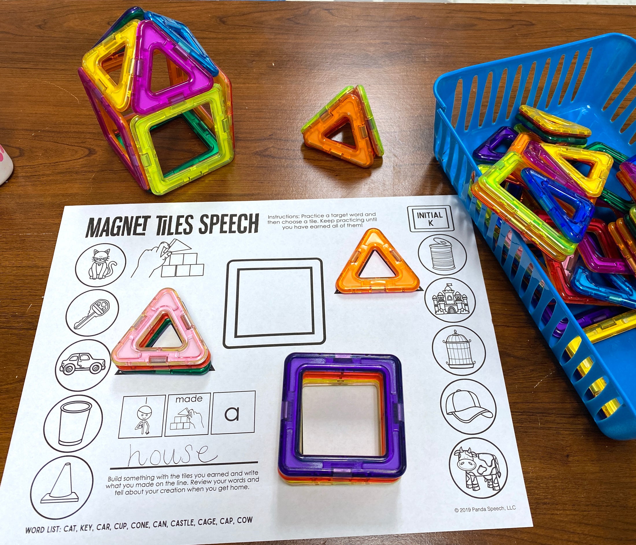 Magnet Tiles Speech Toy Companion for Language Skills – Panda Speech LLC