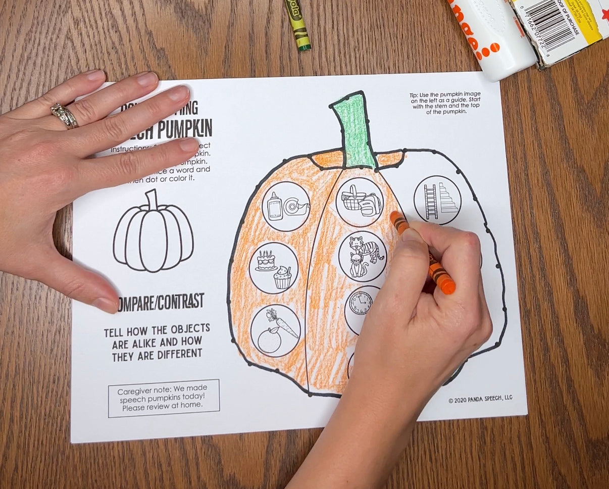 Double Dotting Speech Pumpkin ~ A Speech Therapy Art Activity – Panda ...
