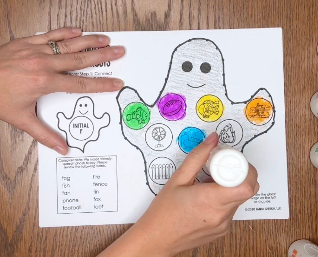 Double Dotting Speech Ghost ~ A Speech Therapy Art Activity – Panda ...