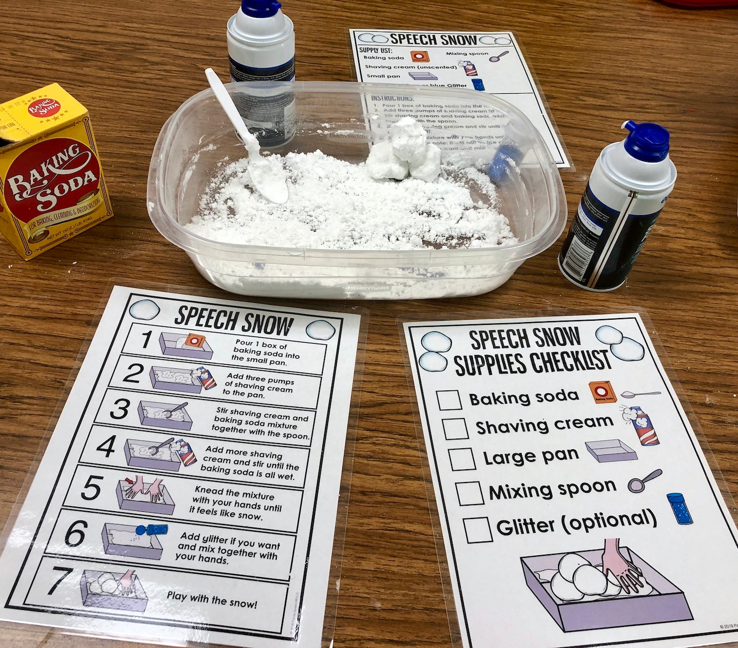 Speech Snow! Speech Therapy Science Experiment Visuals and Worksheets ...