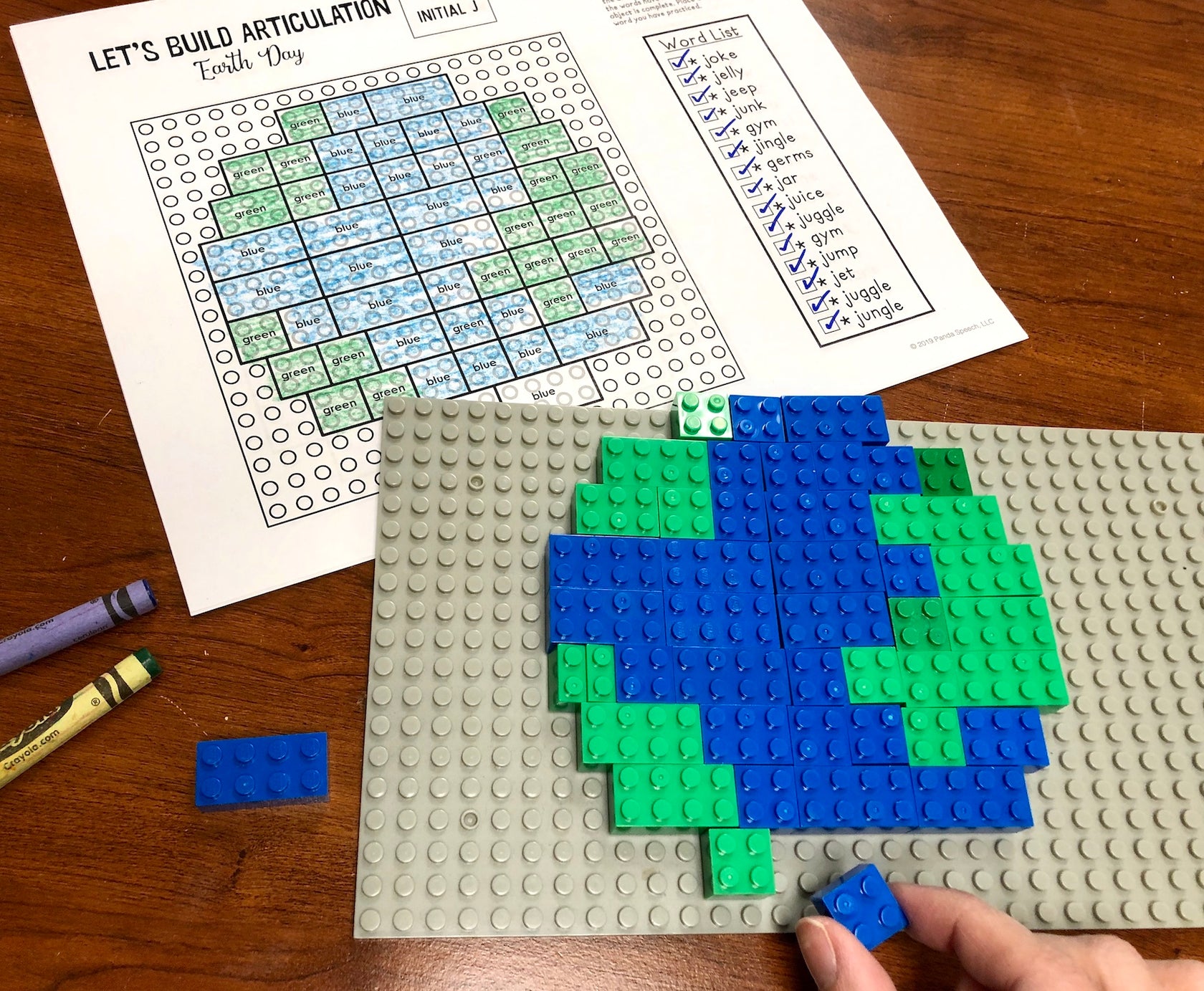 Let's Build Articulation (Word lists)! Earth Day Building Bricks Toy C ...