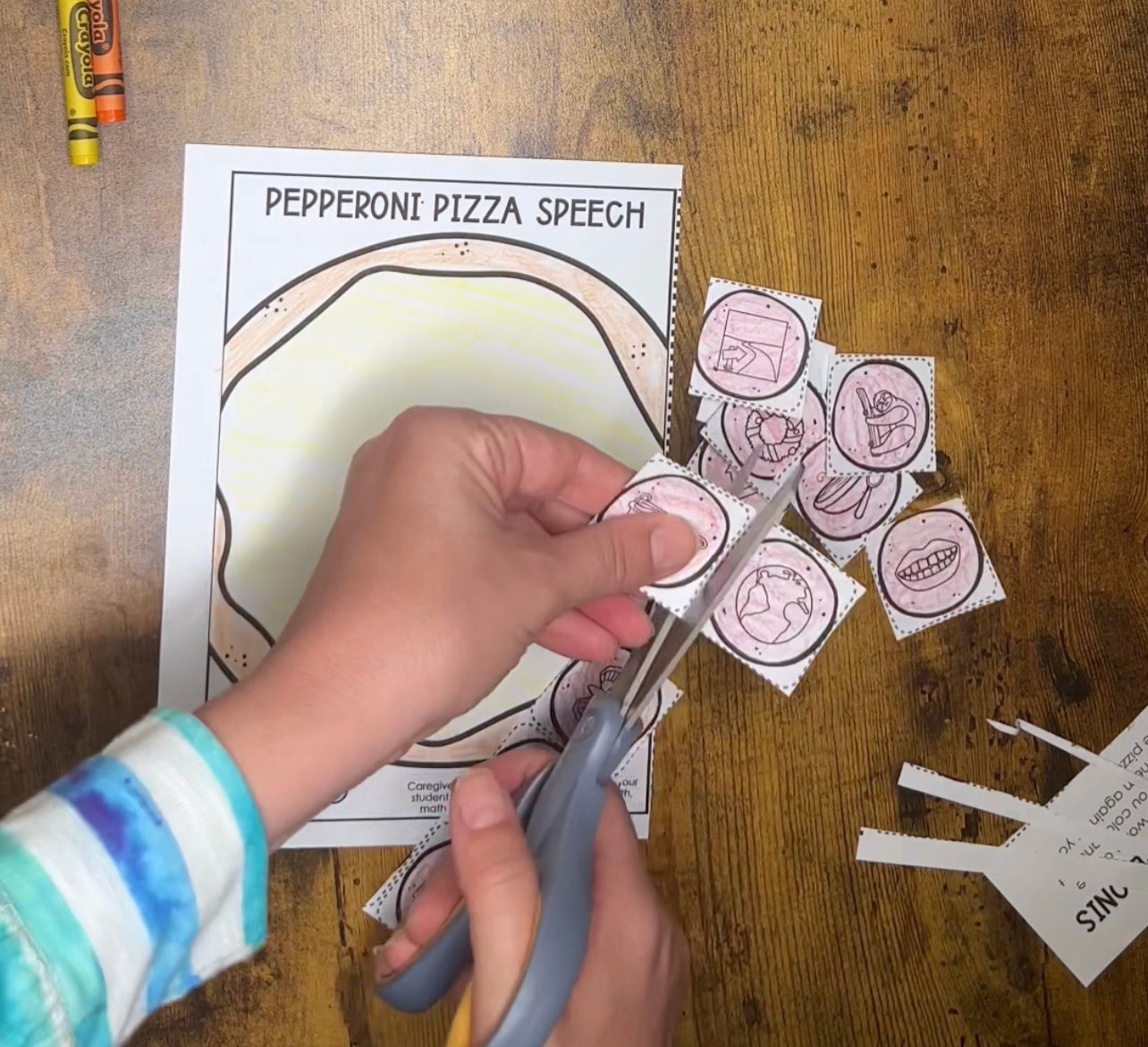 Pepperoni Pizza Speech ~ One Page Articulation & Language Craft – Panda ...