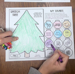 Speech Christmas Tree ~ One Page Speech and Language Craft – Panda ...