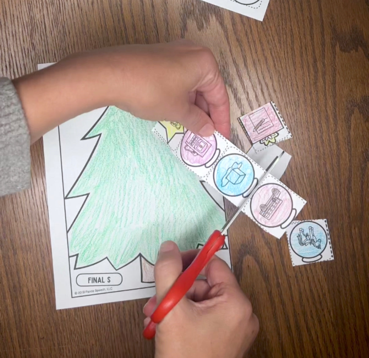 Speech Christmas Tree ~ One Page Speech and Language Craft – Panda ...
