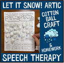 Let it Snow! Articulation and Language! Speech Therapy Cotton Ball cra ...