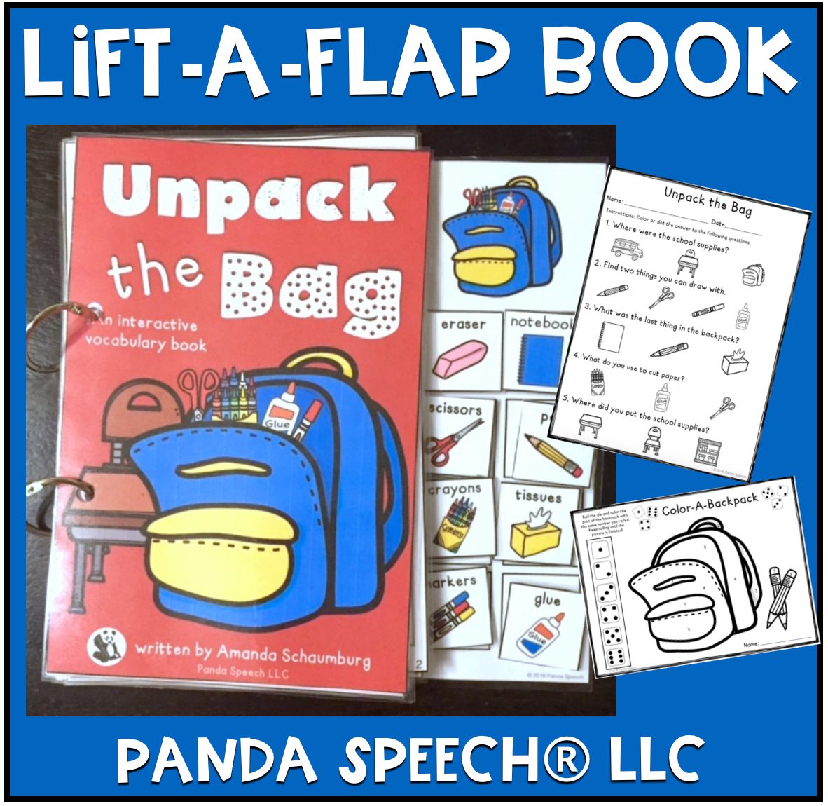 Unpack the Bag Lift a Flap Book (Print & Make Book) – Panda Speech LLC
