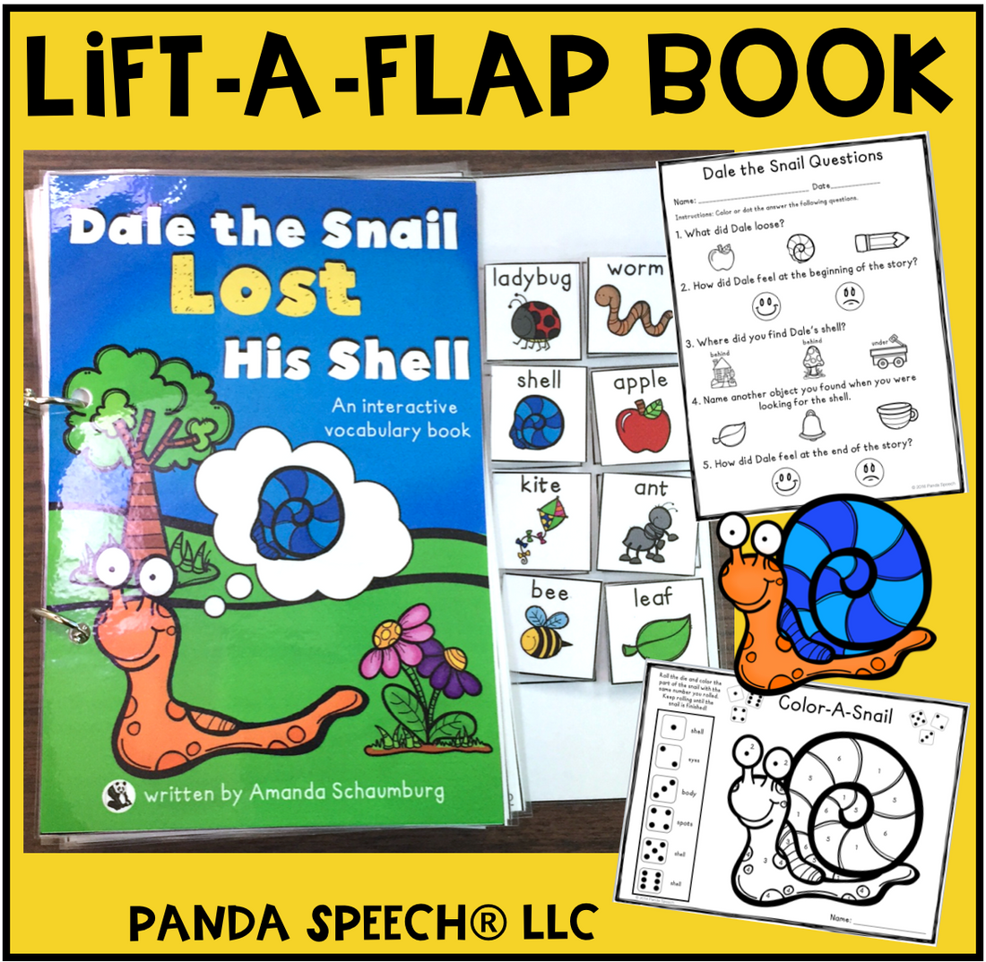 Dale the Snail Lift a Flap Book (Print & Make Book) – Panda Speech Therapy