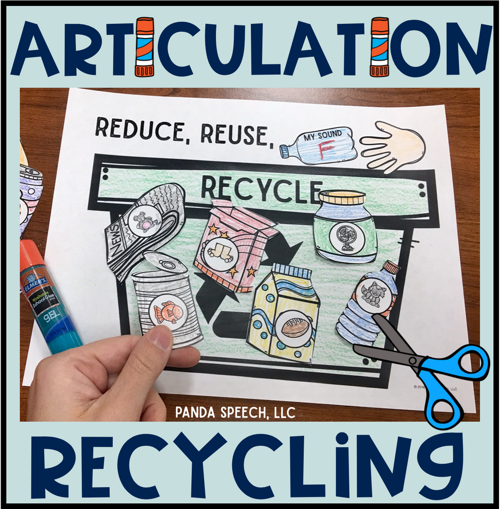 Articulation Recycling: A Cut & Paste Speech Therapy Craft – Panda ...