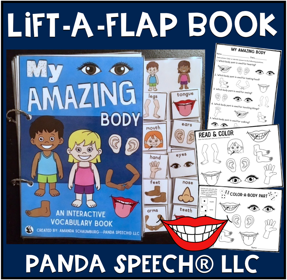 My Amazing Body LIft a Flap Book (Print & Make Book) – Panda Speech Therapy