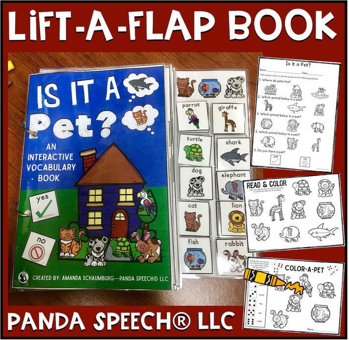 Is it a Pet? Lift a Flap Book (Print & Make Book) – Panda Speech Therapy