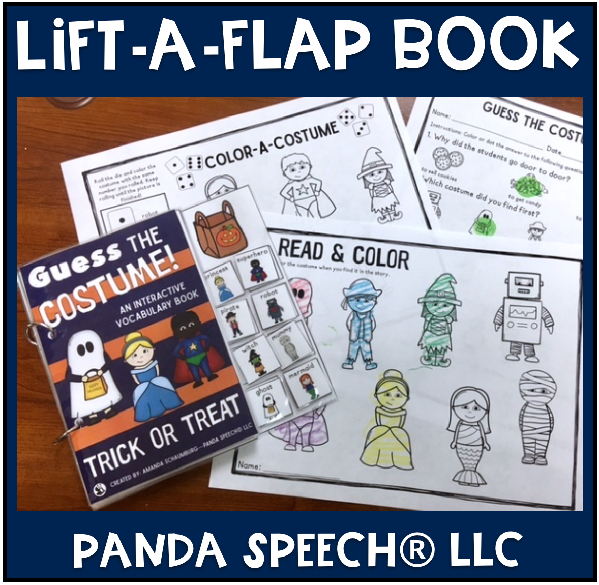 Guess the Costume Lift a Flap Book (Print & Make Book) – Panda Speech ...