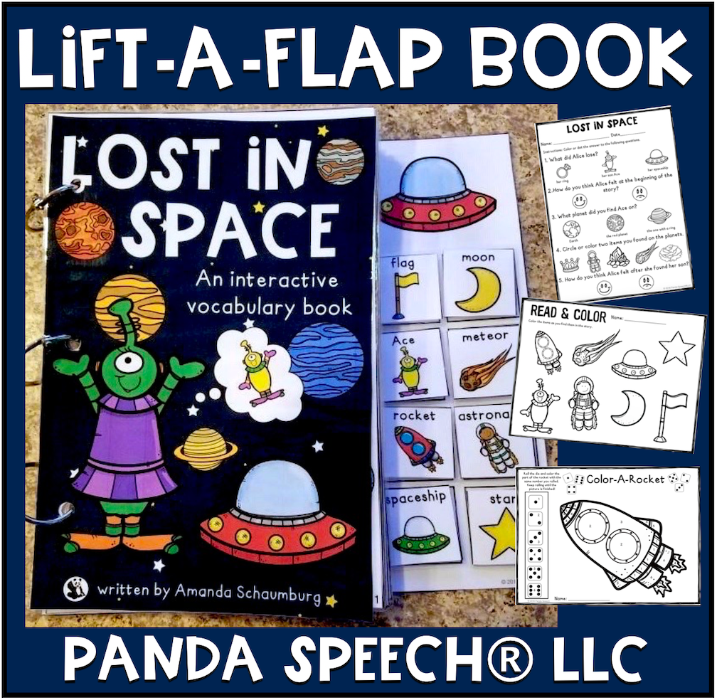 Lost in Space Lift a Flap Book (Print & Make Book) – Panda Speech LLC