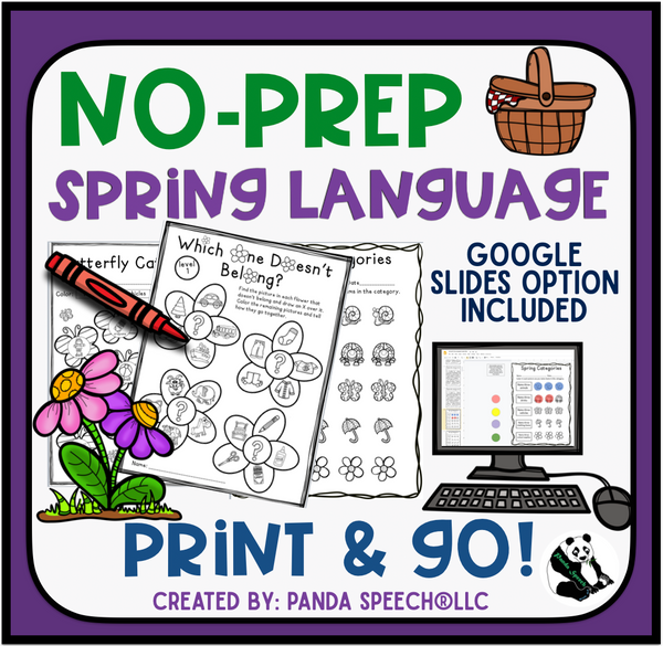 Spring No Prep Language Pack (Huge pack!) – Panda Speech Therapy
