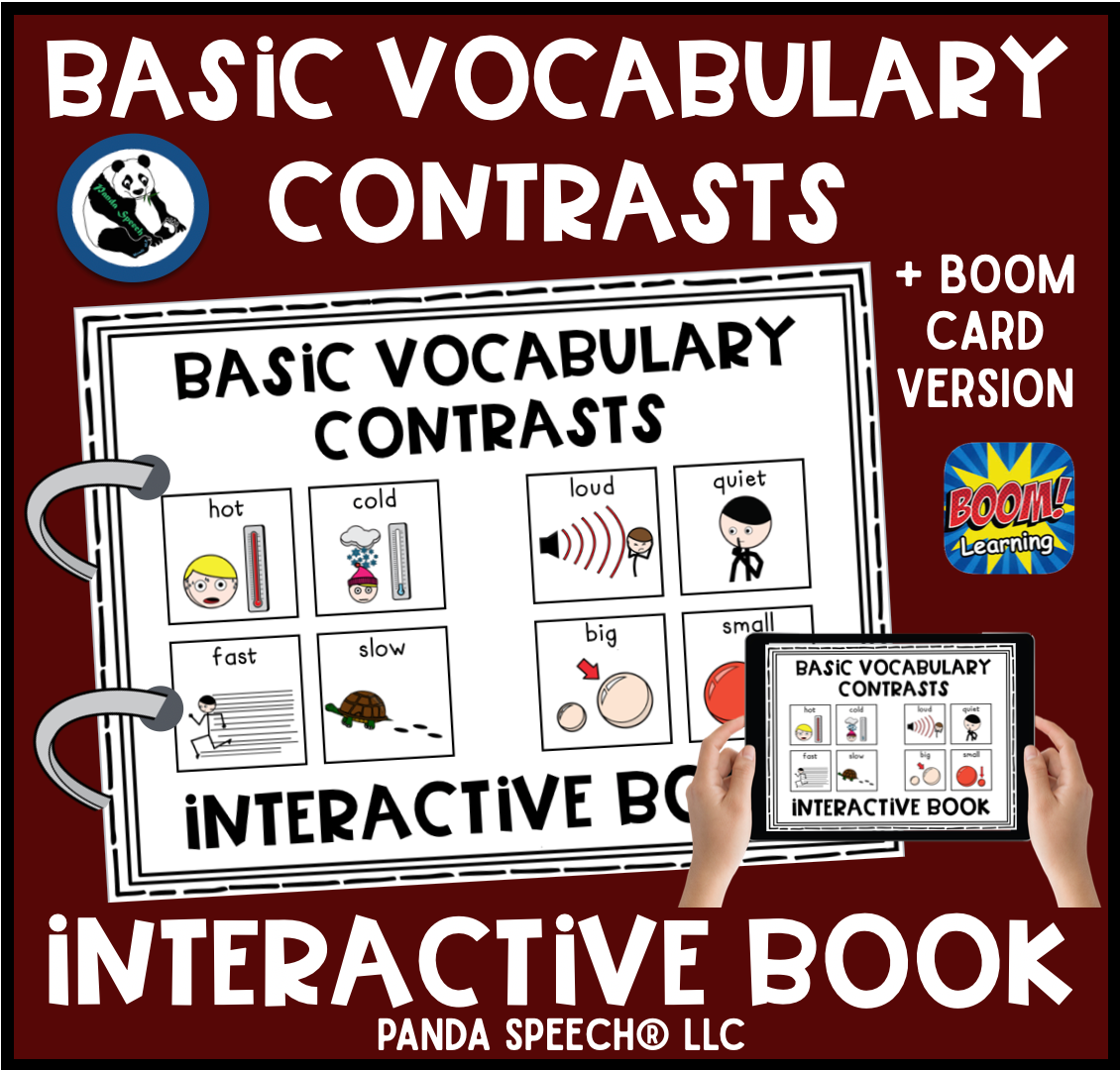 Basic Vocabulary Contrasts ~ Functional Vocabulary Book Print & Make B ...