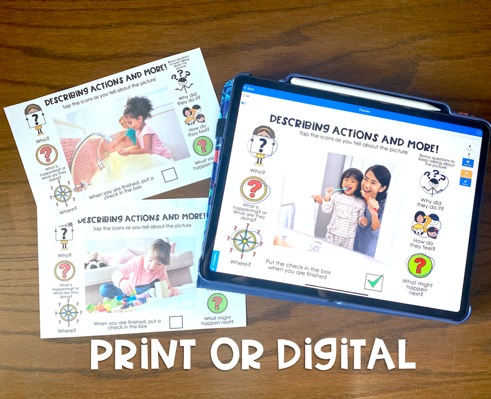 Real Photo Language Cards: Describing Actions & More (Digital or Print ...