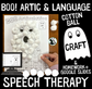Boo Articulation and Language! Speech Therapy Cotton Ball craft – Panda ...