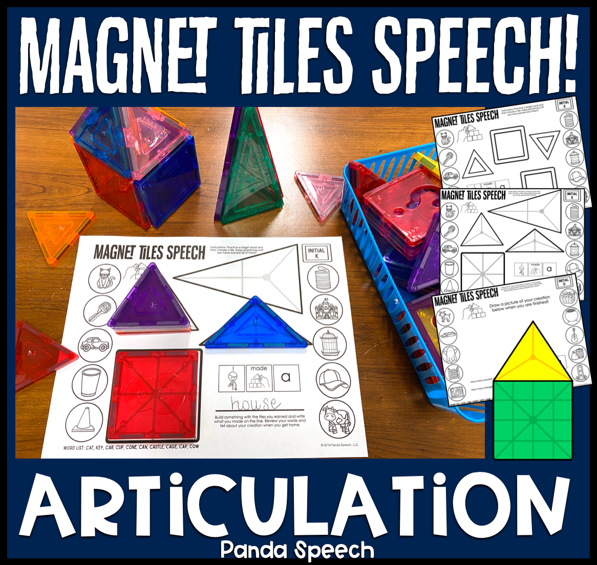 Magnet Tiles Speech Toy Companion for Articulation Skills – Panda ...