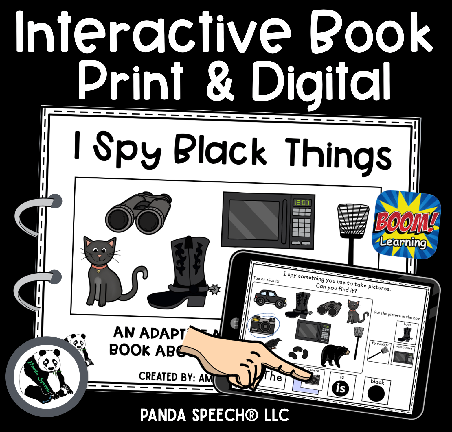 I Spy BLACK Things! Color Series Print & Make Books (includes a digita ...