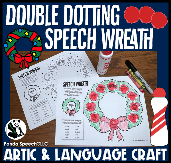 Double Dotting Speech Wreath ~ A Speech Therapy Art Activity – Panda ...