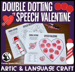 Double Dotting Speech Valentine ~ A Speech Therapy Art Activity – Panda ...