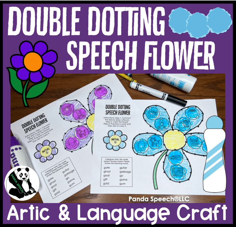 Double Dotting Speech Flower ~ A Speech Therapy Art Activity – Panda ...