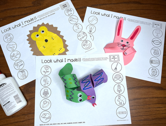 Look What I Made! Craft Holders ~ Print & Go for Speech Therapy – Panda ...