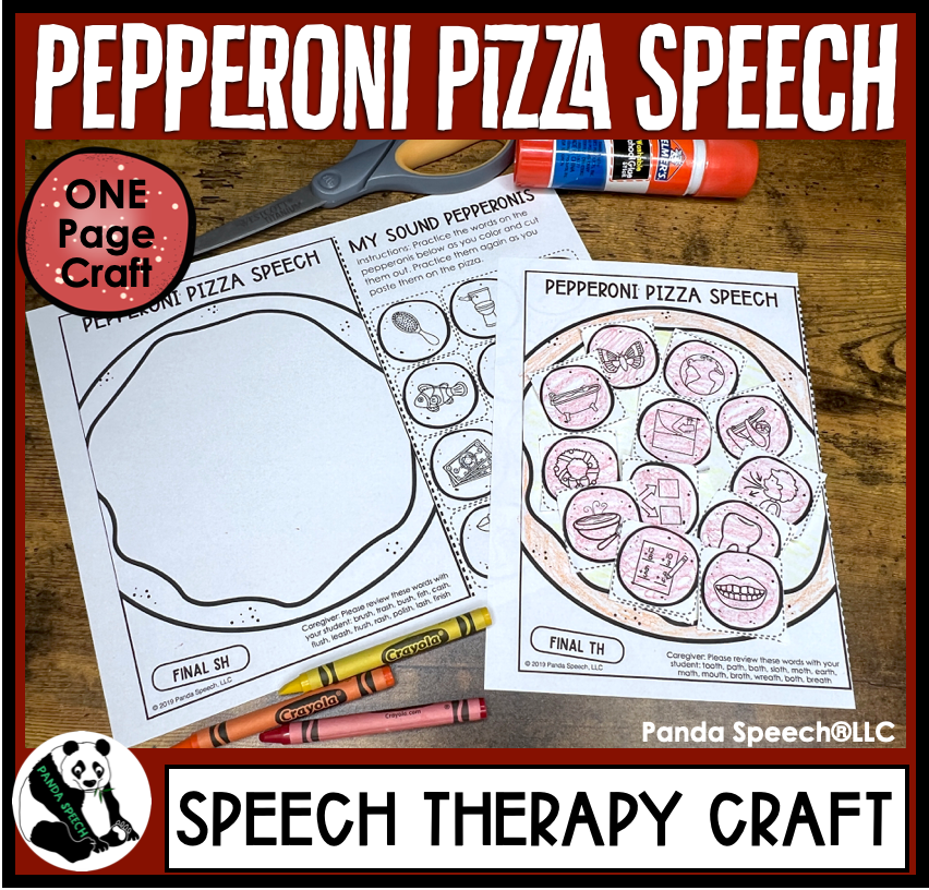 Pepperoni Pizza Speech ~ One Page Articulation & Language Craft – Panda ...