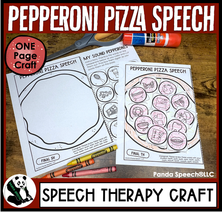 Pepperoni Pizza Speech ~ One Page Articulation & Language Craft – Panda ...