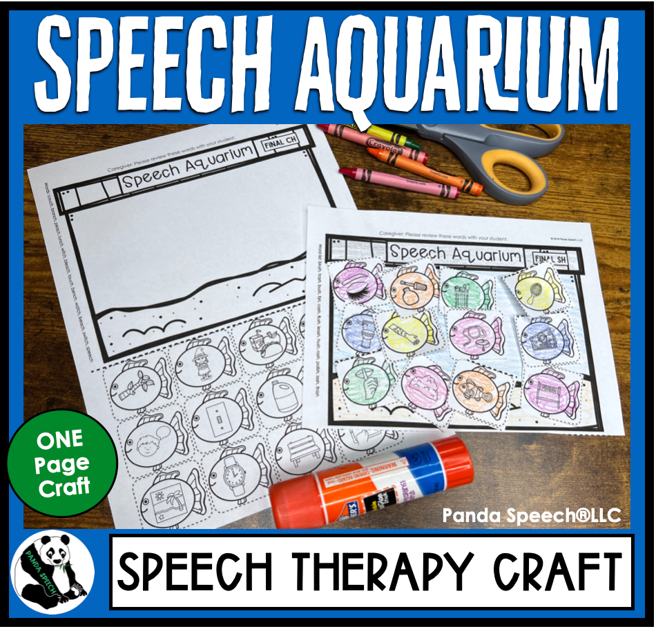 Speech Aquarium ~ One Page Speech and Language Craft – Panda Speech LLC