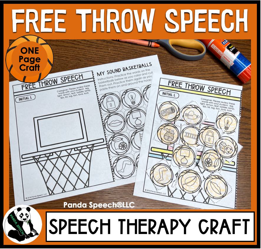 Free Throw Speech One Page Articulation & Language Craft – Panda Speech ...