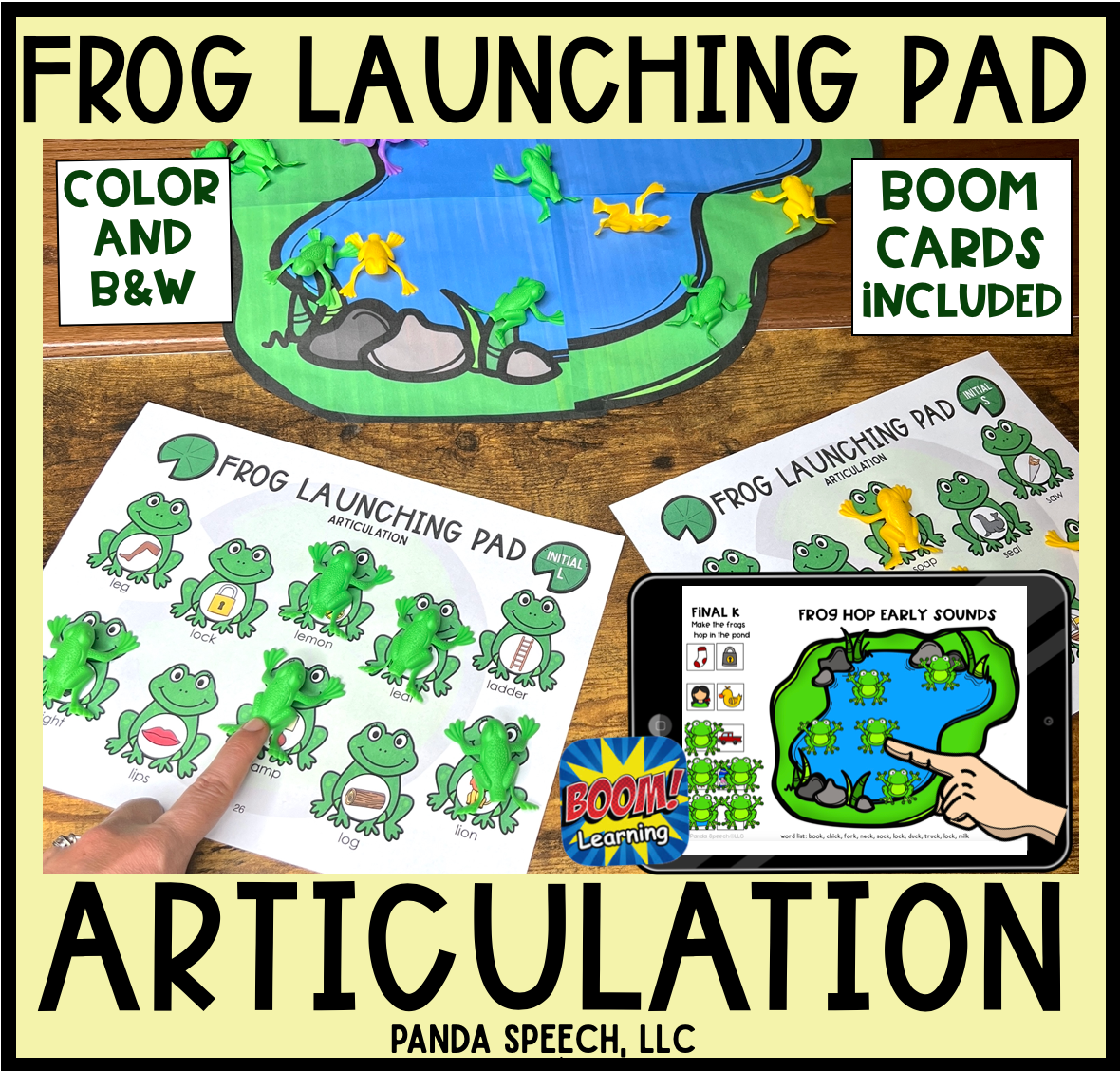 Frog Launching Pad for Articulation Toy Companion for Plastic Hopping ...