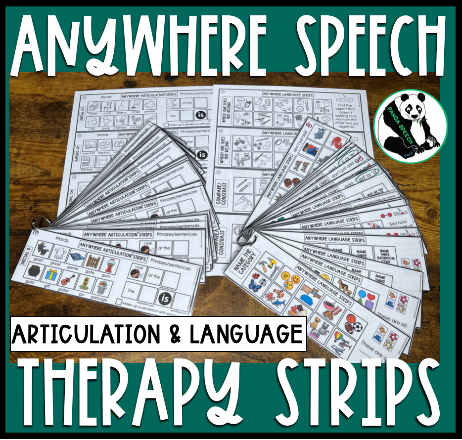 Anywhere Speech and Language Strips ~ On the Go Speech Therapy – Panda ...