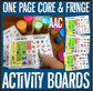 Core and Fringe One Page Activity Boards ~ AAC – Panda Speech LLC