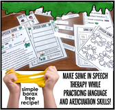 Speech Slime! Speech Therapy Science Experiment Visuals and Worksheets ...