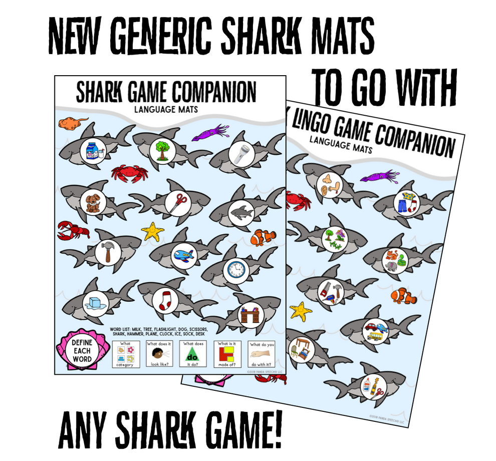 Shark Lingo ~ Speech Therapy Game Companion for ANY Shark Game – Panda ...