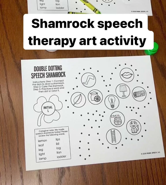Double Dotting Speech Shamrocks ~ A Speech Therapy Art Activity – Panda ...