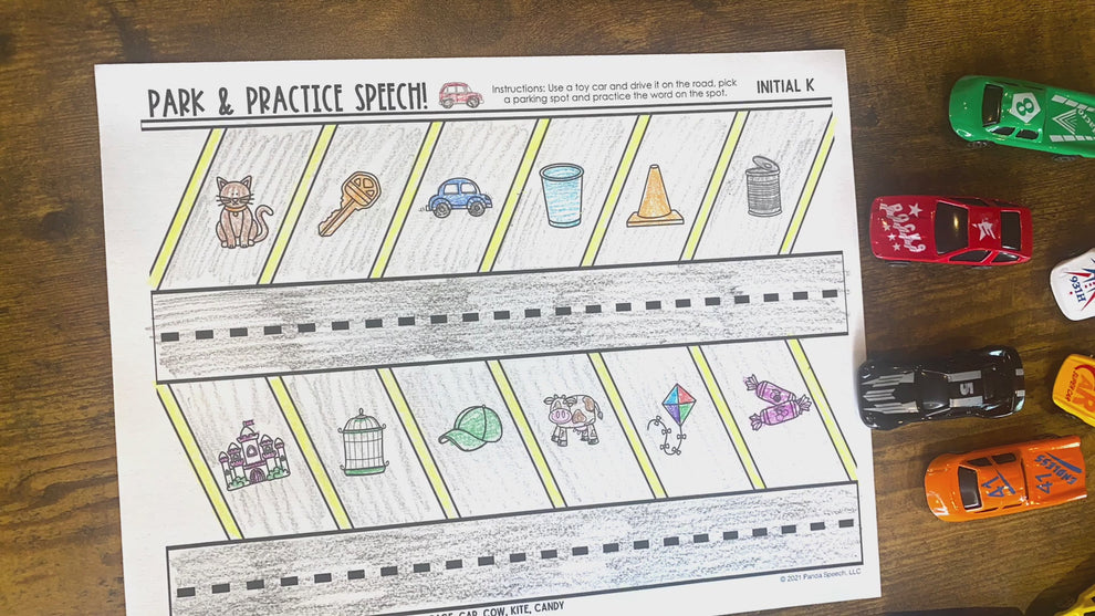 Park and Practice Speech Therapy Toy Companion for Toy Cars – Panda ...