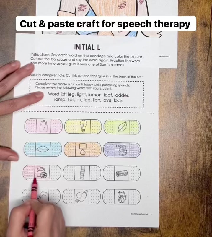First Aid Articulation ~ Speech Therapy Craft – Panda Speech LLC